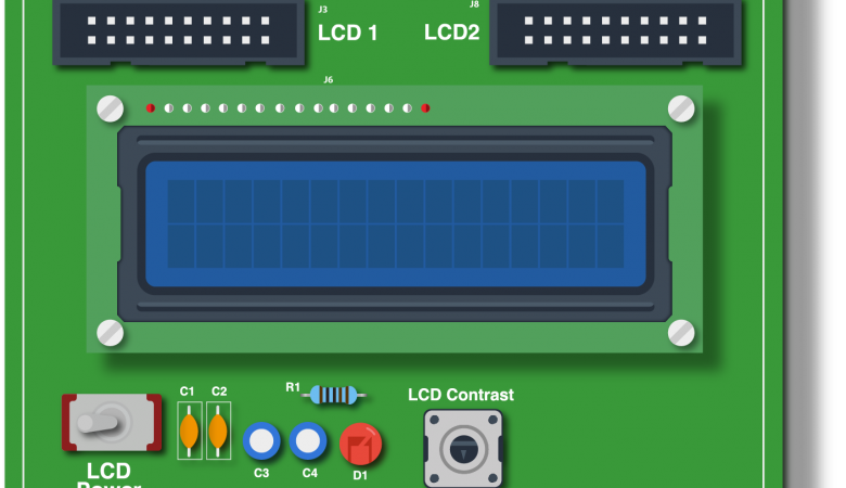 نحوه ارتباط بین برد Mojo V3 Fpga با یک ماژول ال سی دی 16x2شامل بلوک نمودار و کدهای Verilog